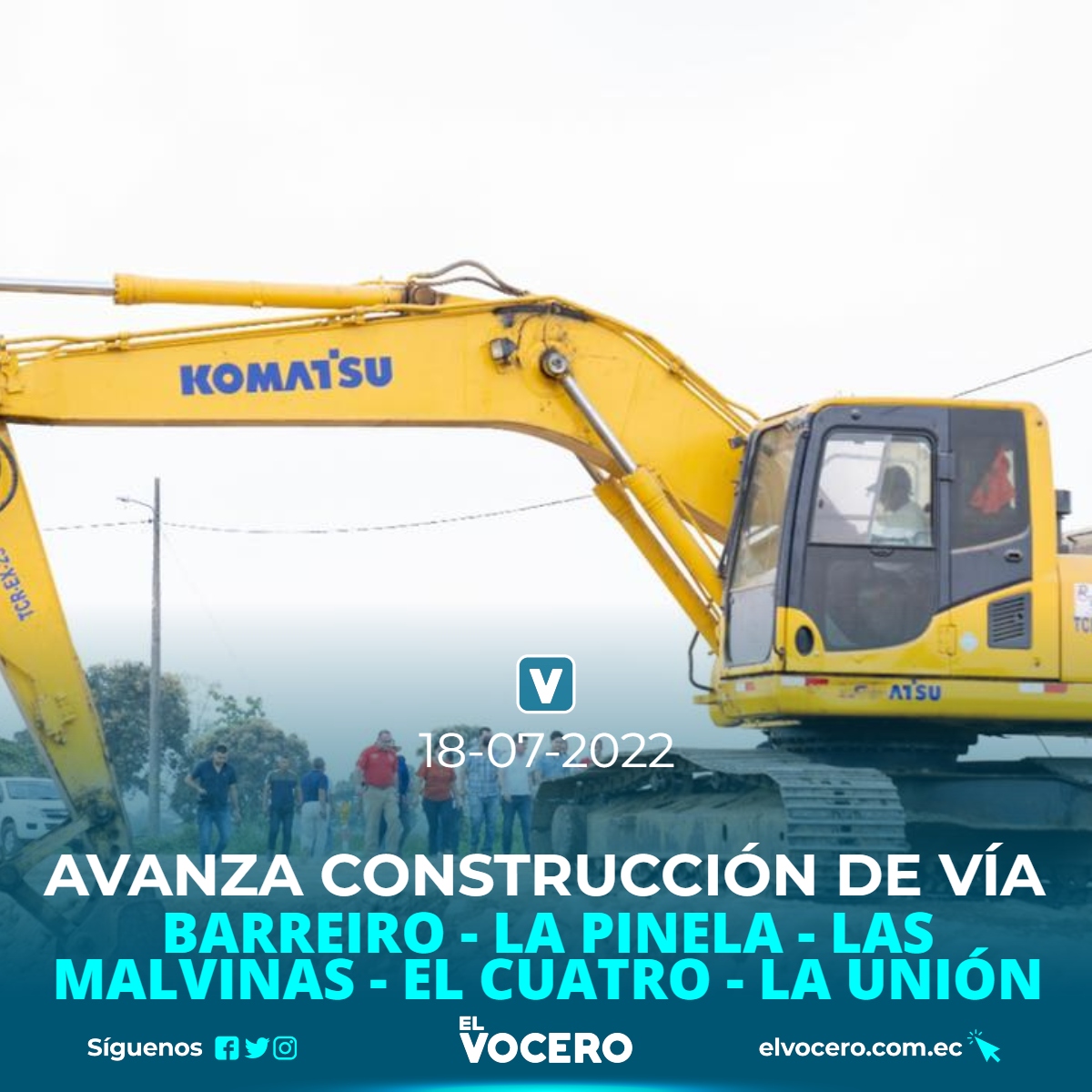 AVANZA CONSTRUCCIÓN DE VÍA BARREIRO – LA PINELA – LAS MALVINAS – EL ...